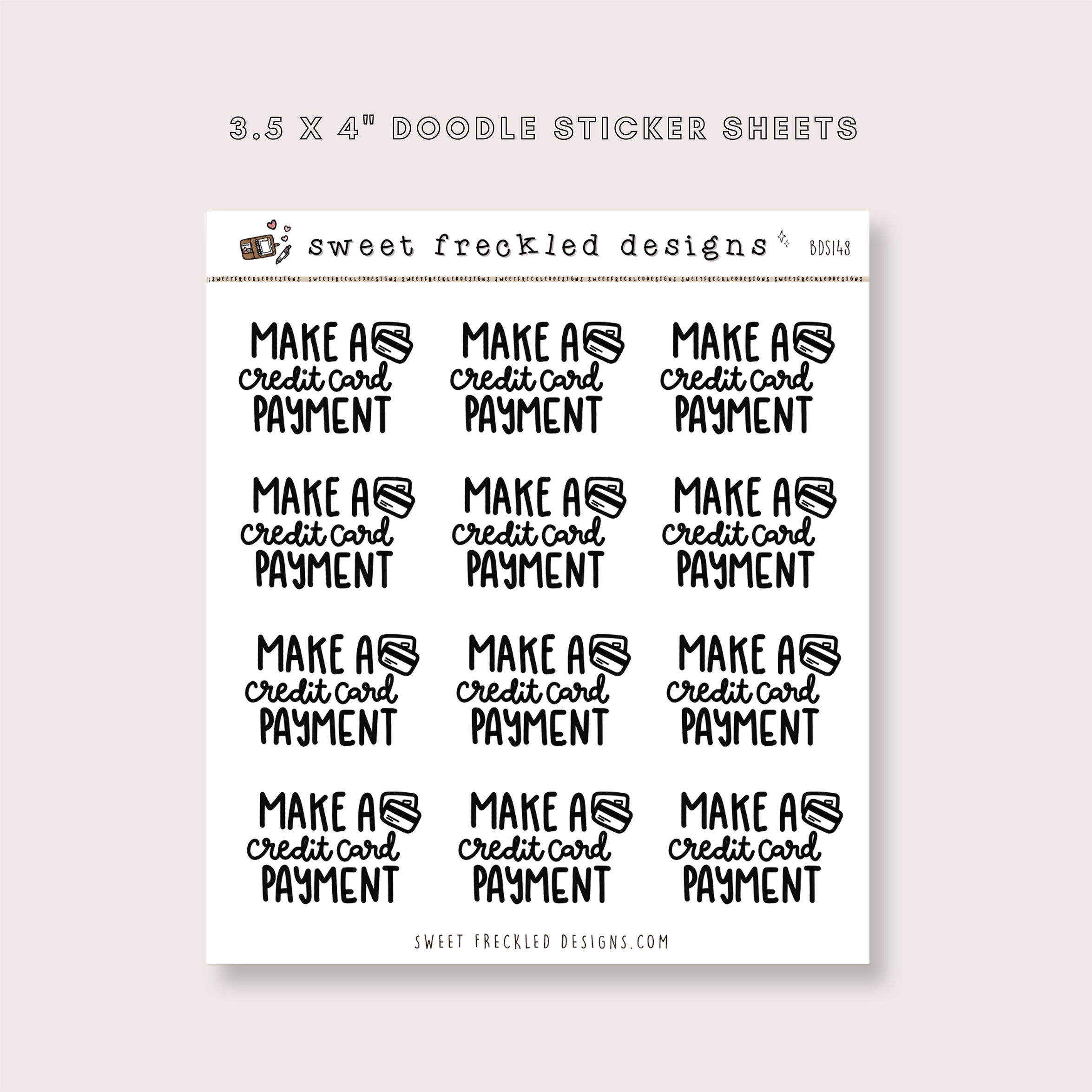 Make a Credit Card Payment Stickers – Soft Paper Studio